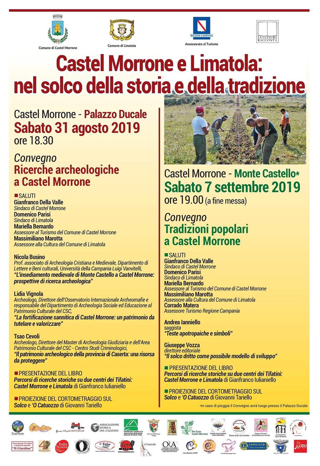 Castel Morrone. Sabato 31 agosto "Castel Morrone e Limatola: nel solco ...